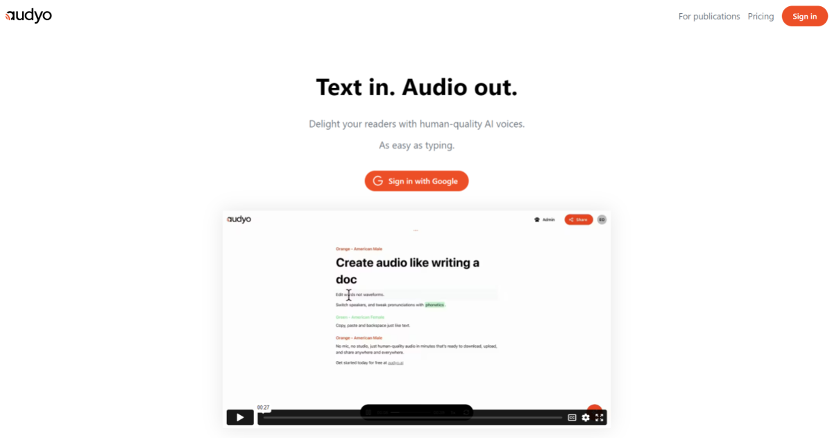 【2026最新】Audyoとは？特徴や使い方、料金まで解説！| 日本最大の生成AIデータベース「AIツールギャラリー」