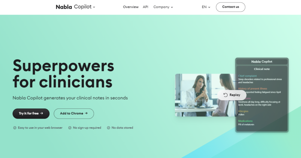 Nabla Copilot – AIツールギャラリー