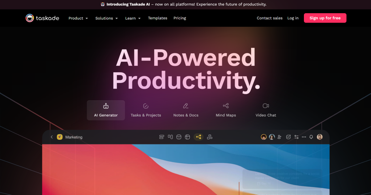 【2025最新】Taskadeとは？特徴や使い方、料金まで解説！| 日本最大の生成AIデータベース「AIツールギャラリー」