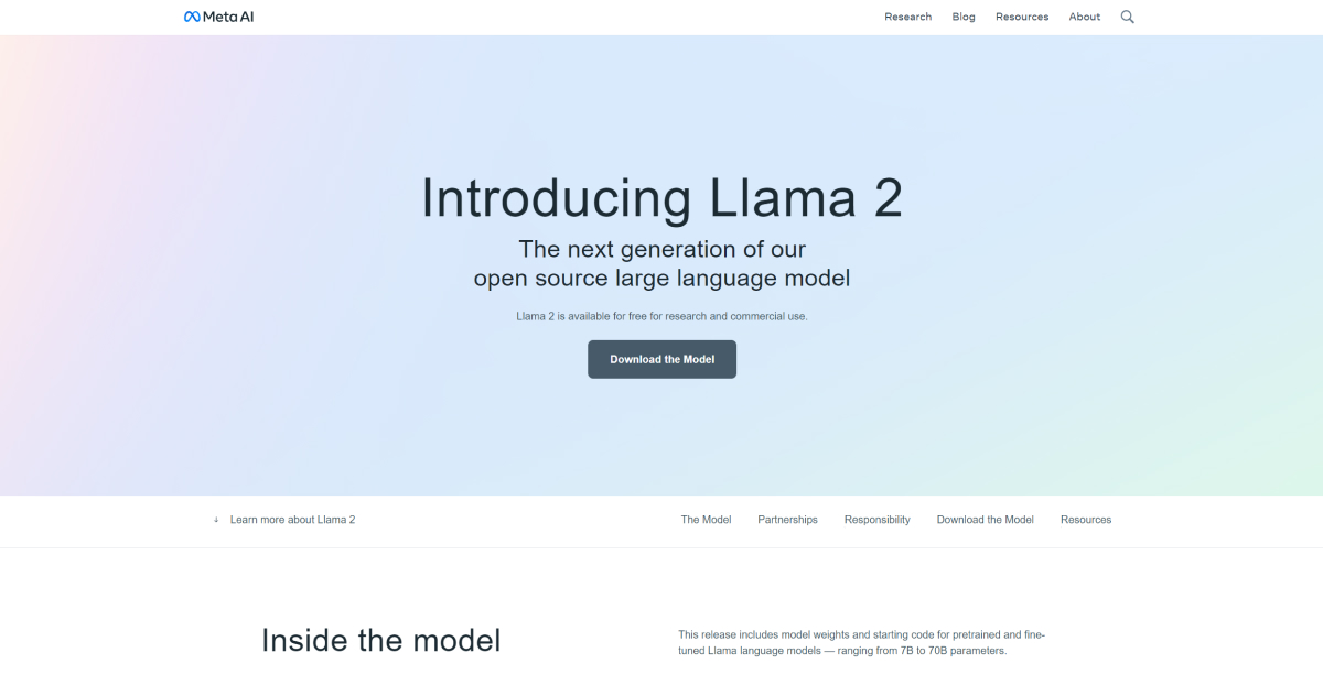 【2025最新】Llama 2 Chatbot｜Metaとは？特徴や使い方、料金まで解説！| 日本最大の生成AIデータベース「AIツールギャラリー」