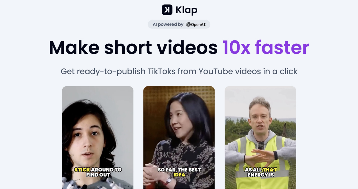 ショート動画を10倍の速度で作成できるAIツール「Klap」の使い方やメリットを解説！| 日本最大級のAIデータベース「AIツールギャラリー」